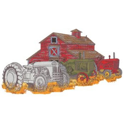 Tractor Collage Embroidery Design | EmbroideryDesigns.com