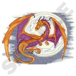 Flying Dragon Embroidery Design | EmbroideryDesigns.com