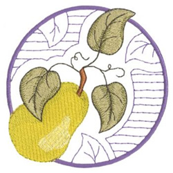 Pear Embroidery Design | EmbroideryDesigns.com