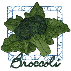 Broccoli Embroidery Design | EmbroideryDesigns.com