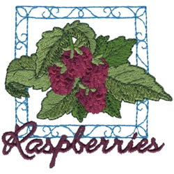 Raspberries Embroidery Design | EmbroideryDesigns.com