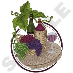 Wine Embroidery Design | EmbroideryDesigns.com