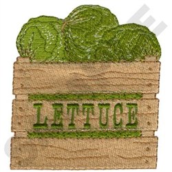 Lettuce Crate Embroidery Design | EmbroideryDesigns.com