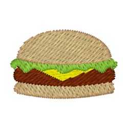 Hamburger Embroidery Design | EmbroideryDesigns.com