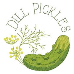 Dill Pickles Embroidery Design | EmbroideryDesigns.com