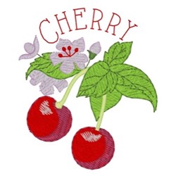 Cherry Embroidery Design | EmbroideryDesigns.com