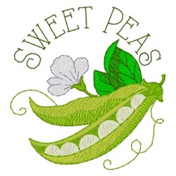 Sweet Peas Embroidery Design | EmbroideryDesigns.com