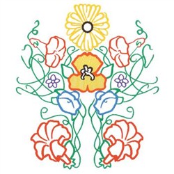Floral Scroll Embroidery Design | EmbroideryDesigns.com