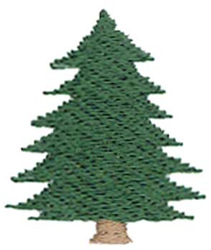 Pine Tree Embroidery Design | EmbroideryDesigns.com