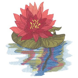 Water Lily Embroidery Design | EmbroideryDesigns.com