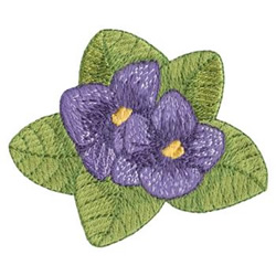 African Violets Embroidery Design | EmbroideryDesigns.com