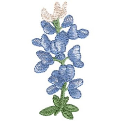 Bluebonnet Embroidery Design | EmbroideryDesigns.com