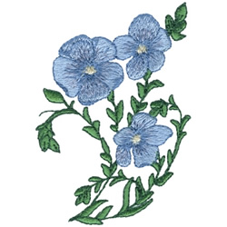 Western Blue Flax Embroidery Design | EmbroideryDesigns.com