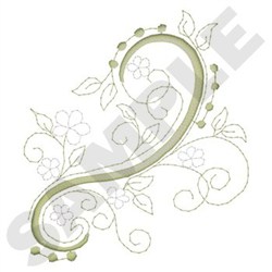 Floral Swirl Embroidery Design | EmbroideryDesigns.com