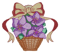 Flower Basket Embroidery Design | EmbroideryDesigns.com