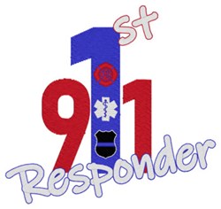 1st Responder Embroidery Design | EmbroideryDesigns.com
