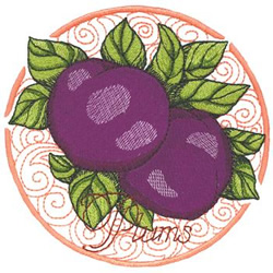 Plums Embroidery Design | EmbroideryDesigns.com