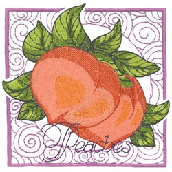 Peaches Embroidery Design | EmbroideryDesigns.com