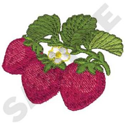 Strawberries Embroidery Design | EmbroideryDesigns.com