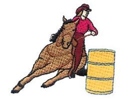Barrel Racer Embroidery Design | EmbroideryDesigns.com