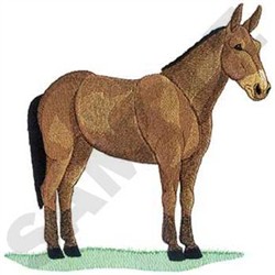 Large Mule Embroidery Design | EmbroideryDesigns.com