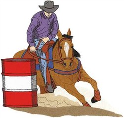 Male Barrel Racer Embroidery Design | EmbroideryDesigns.com