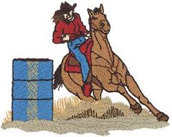 Barrel Racer Embroidery Design | EmbroideryDesigns.com