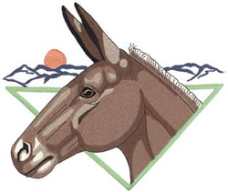 Mule Embroidery Design | EmbroideryDesigns.com