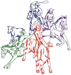 Rodeo Collage Embroidery Design | EmbroideryDesigns.com
