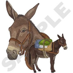Pack Mule Embroidery Design | EmbroideryDesigns.com