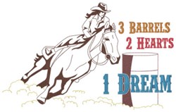 Barrel Racing Embroidery Design | EmbroideryDesigns.com