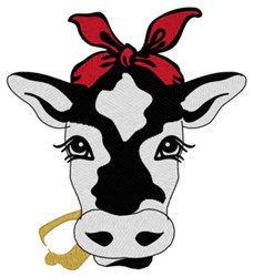 Holstein Cow Embroidery Design | EmbroideryDesigns.com