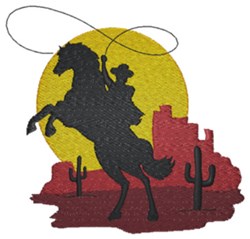 Cowboy Scene Embroidery Design | EmbroideryDesigns.com