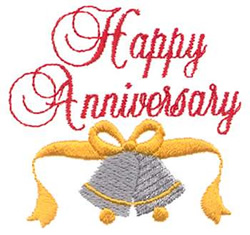 Happy Anniversary Embroidery Design | EmbroideryDesigns.com