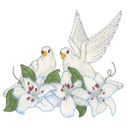 Doves Embroidery Design | EmbroideryDesigns.com