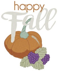 Happy Fall Embroidery Design | EmbroideryDesigns.com