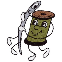 Dancing Needle & Thread Embroidery Design | EmbroideryDesigns.com