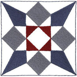 8 Point Star Block Embroidery Design | EmbroideryDesigns.com