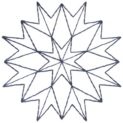 Kaleidoscope Outline Embroidery Design | EmbroideryDesigns.com