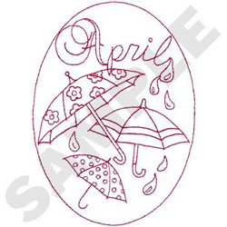 April Showers Embroidery Design | EmbroideryDesigns.com