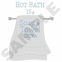 Bath Towel Embroidery Design | EmbroideryDesigns.com