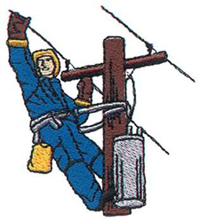 Lineman Embroidery Design | EmbroideryDesigns.com