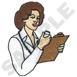 Female Doctor Embroidery Design | EmbroideryDesigns.com