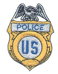 US Police Badge Embroidery Design | EmbroideryDesigns.com
