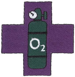 Oxygen Symbol Embroidery Design | EmbroideryDesigns.com