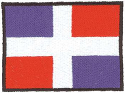 Dominican Republic Flag Embroidery Design | EmbroideryDesigns.com