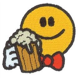 Smiley Bartender Embroidery Design | EmbroideryDesigns.com