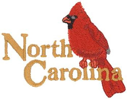 North Carolina Cardinal Embroidery Design | EmbroideryDesigns.com