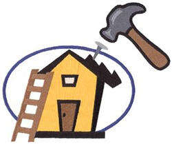 Roofing Applique Embroidery Design | EmbroideryDesigns.com