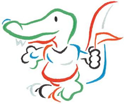 Gator Outline Embroidery Design | EmbroideryDesigns.com
